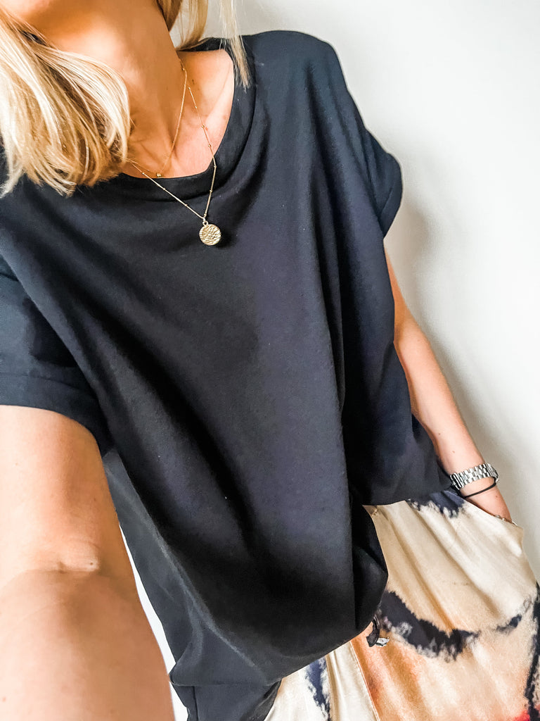 Cap Sleeve Boxy T-Shirt – MOO BOU